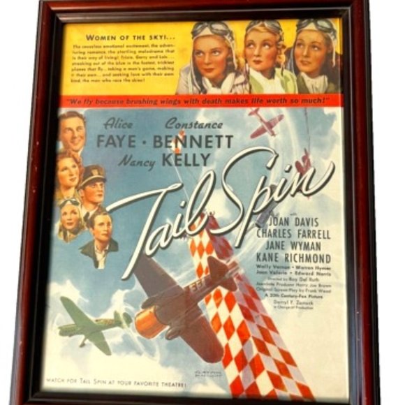 Art | Tail Spin Movie Poster Reprint By Clayton Knight | Poshmark